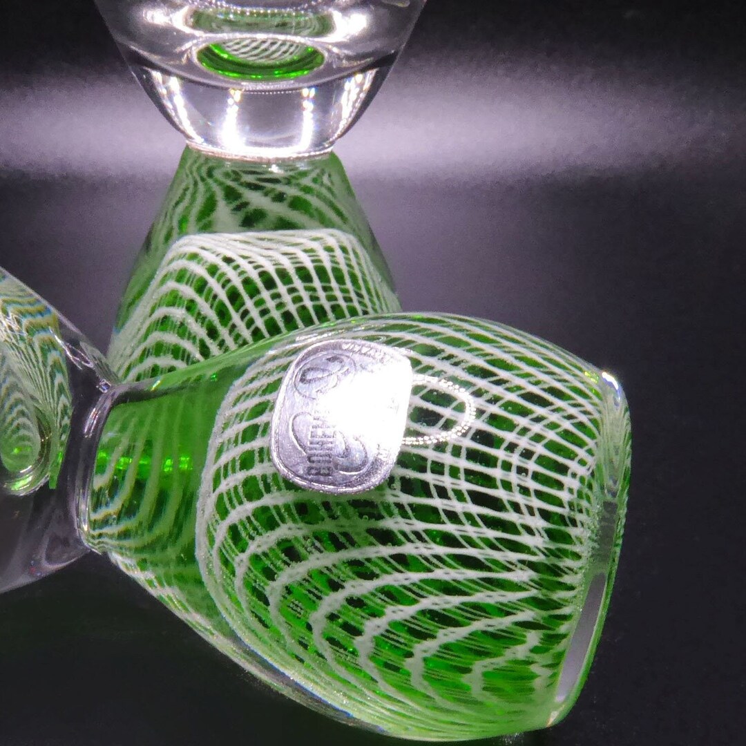 Bohemian Czech Zanfirico Crystal Cordial Glasses, Czech Crystal ...