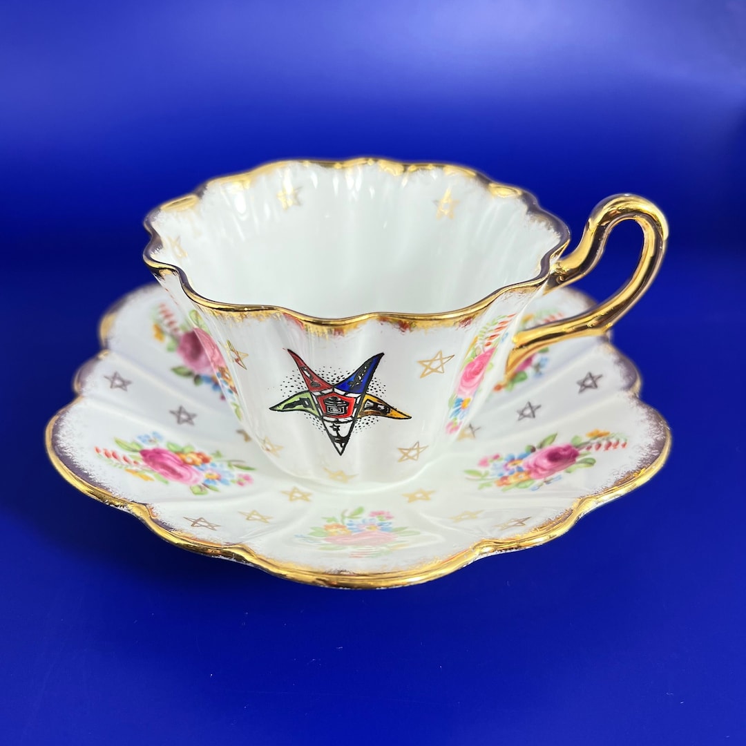Royal Stuart Spencer Stevenson Masonic Tea Cup and Saucer Set, Eastern ...