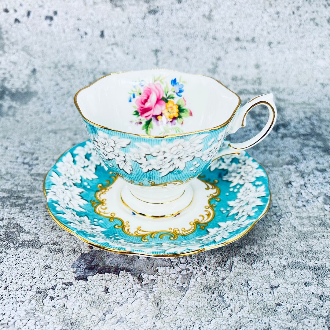Royal Albert Enchantment Tea Cup and Saucer Set, Vintage Bridal Shower ...
