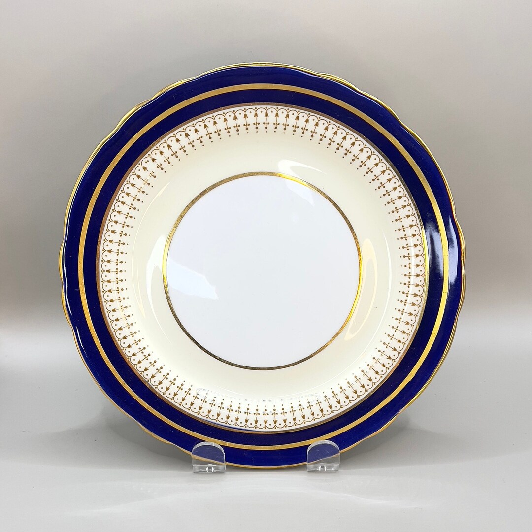 Aynsley Cobalt Blue and Gold Lunch Plate, Aynsley England Plate ...
