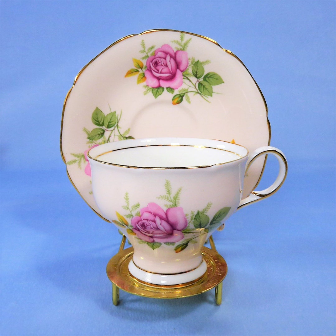 Paragon Pink Rose Tea Cup and Saucer, Paragon Corset Tea Set, Pink Rose ...