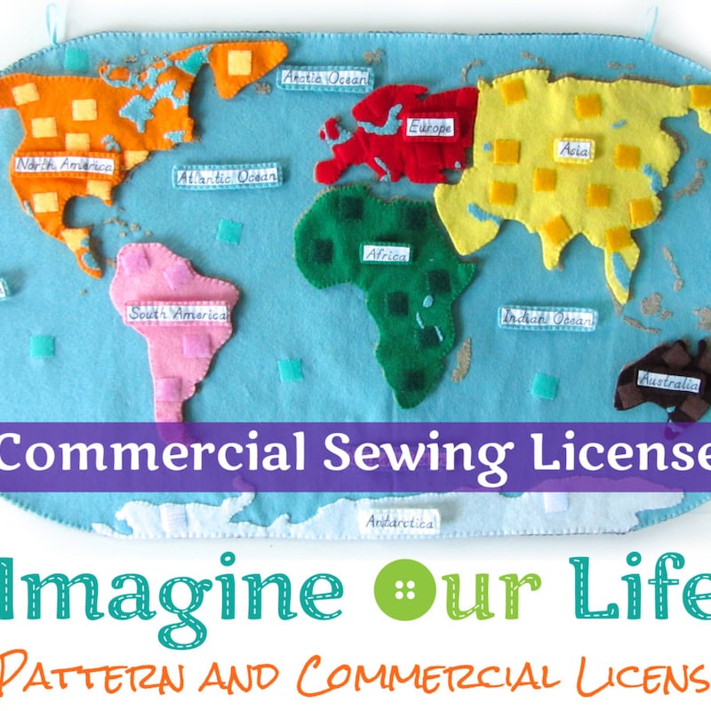 Felt World Map - Etsy