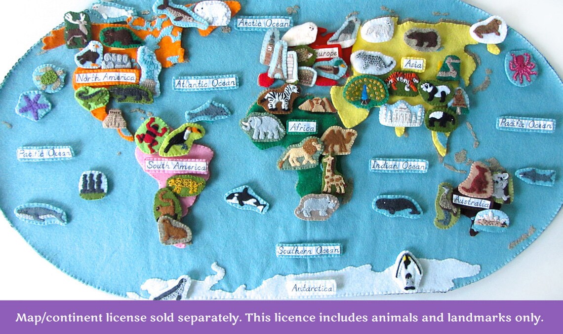 Animals & Landmarks of the World Commercial License - Etsy