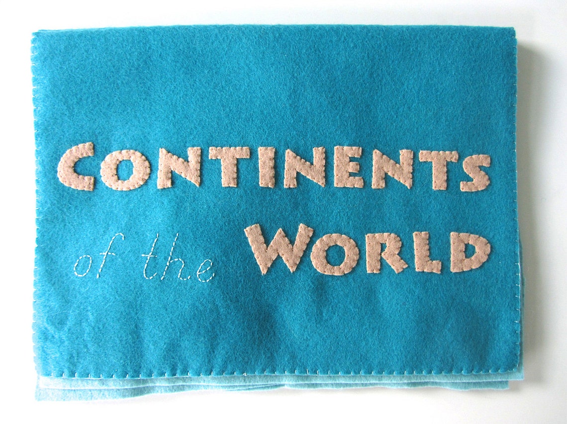 Continents of the World Felt Map Commercial License - Etsy