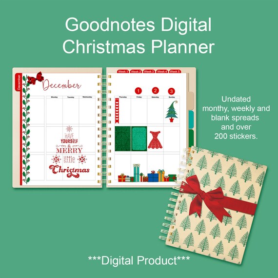 Digital Christmas Planner Goodnotes Planner Instant - Etsy