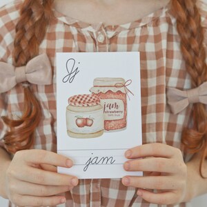 Cottage Core Cursive Alphabet Cards (hand Painted by Me) Hand Writing ...