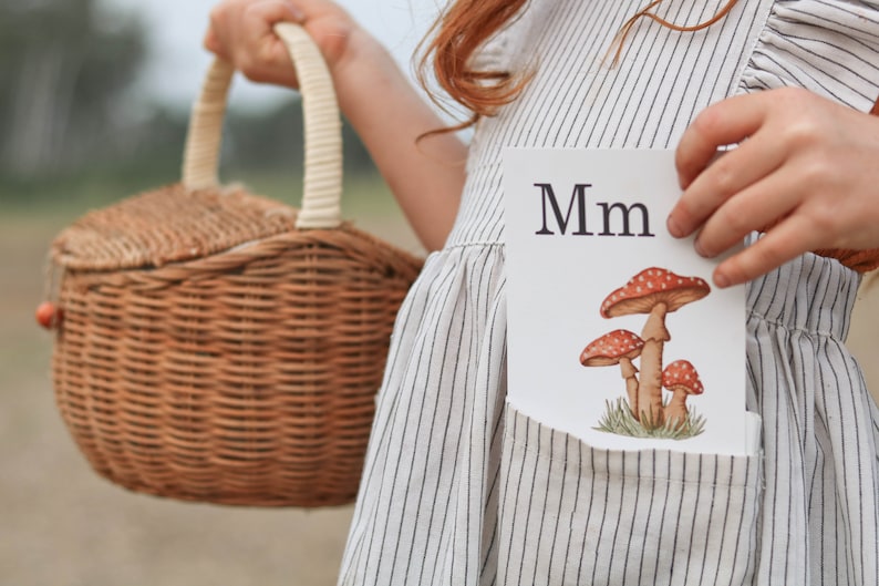 Nature Alphabet Flashcards / Watercolor Alphabet Cards / - Etsy