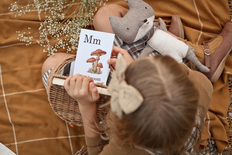 Nature Alphabet Flashcards / Watercolor Alphabet Cards / - Etsy