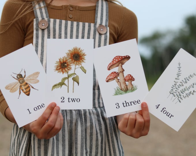 Nature Alphabet Flashcards / Watercolor Alphabet Cards / Homeschool ...