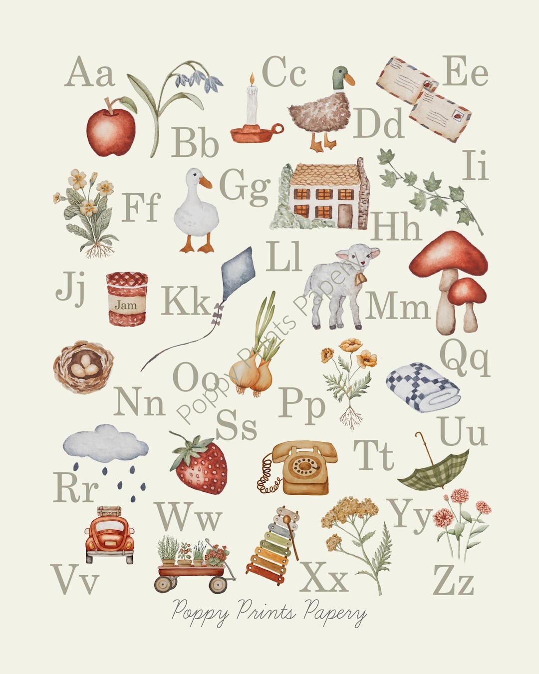 Alphabet Chart - Etsy