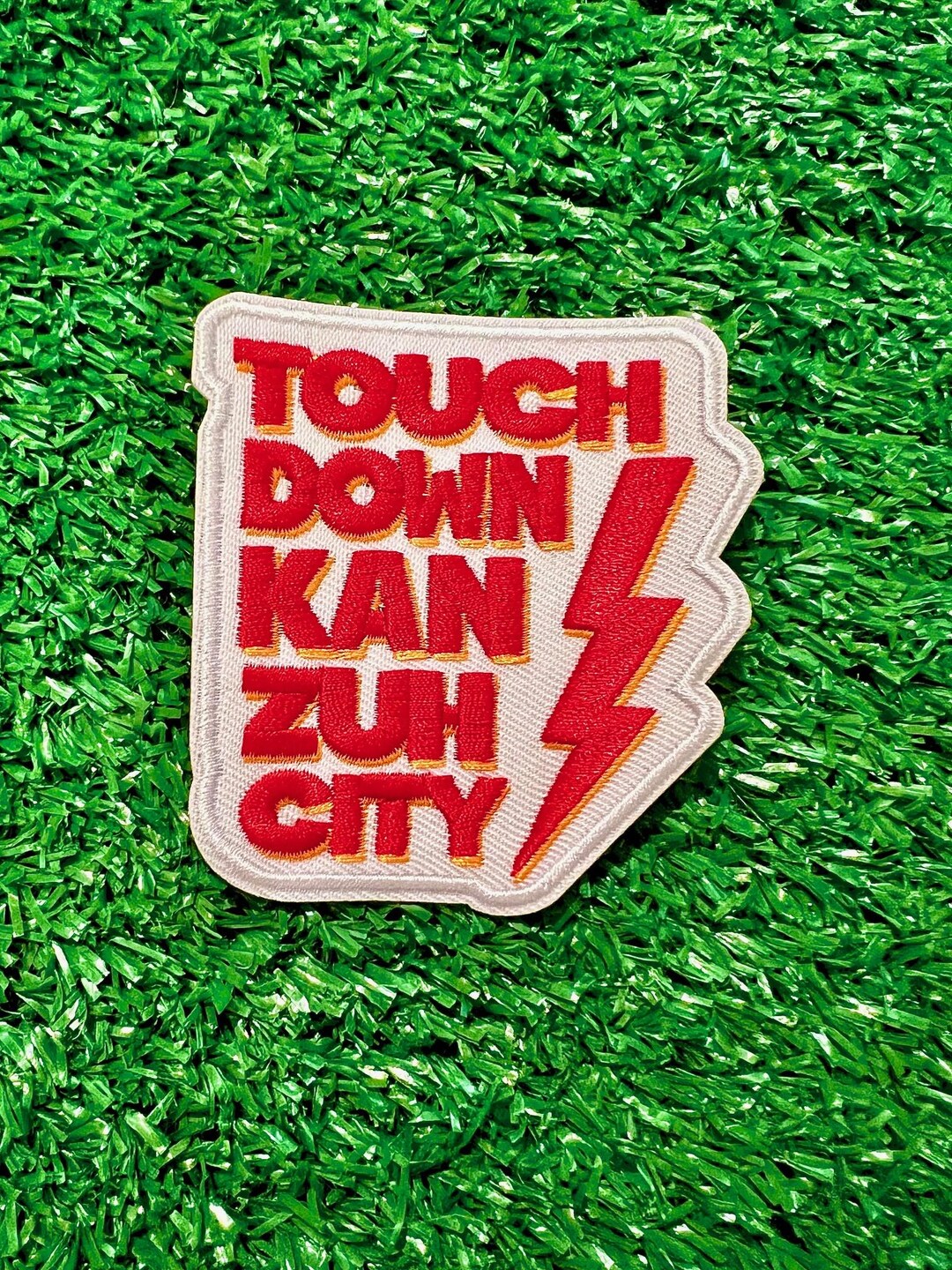White/red/yellow Touchdown Kan Zuh City Embroidered Iron on Patch KC ...