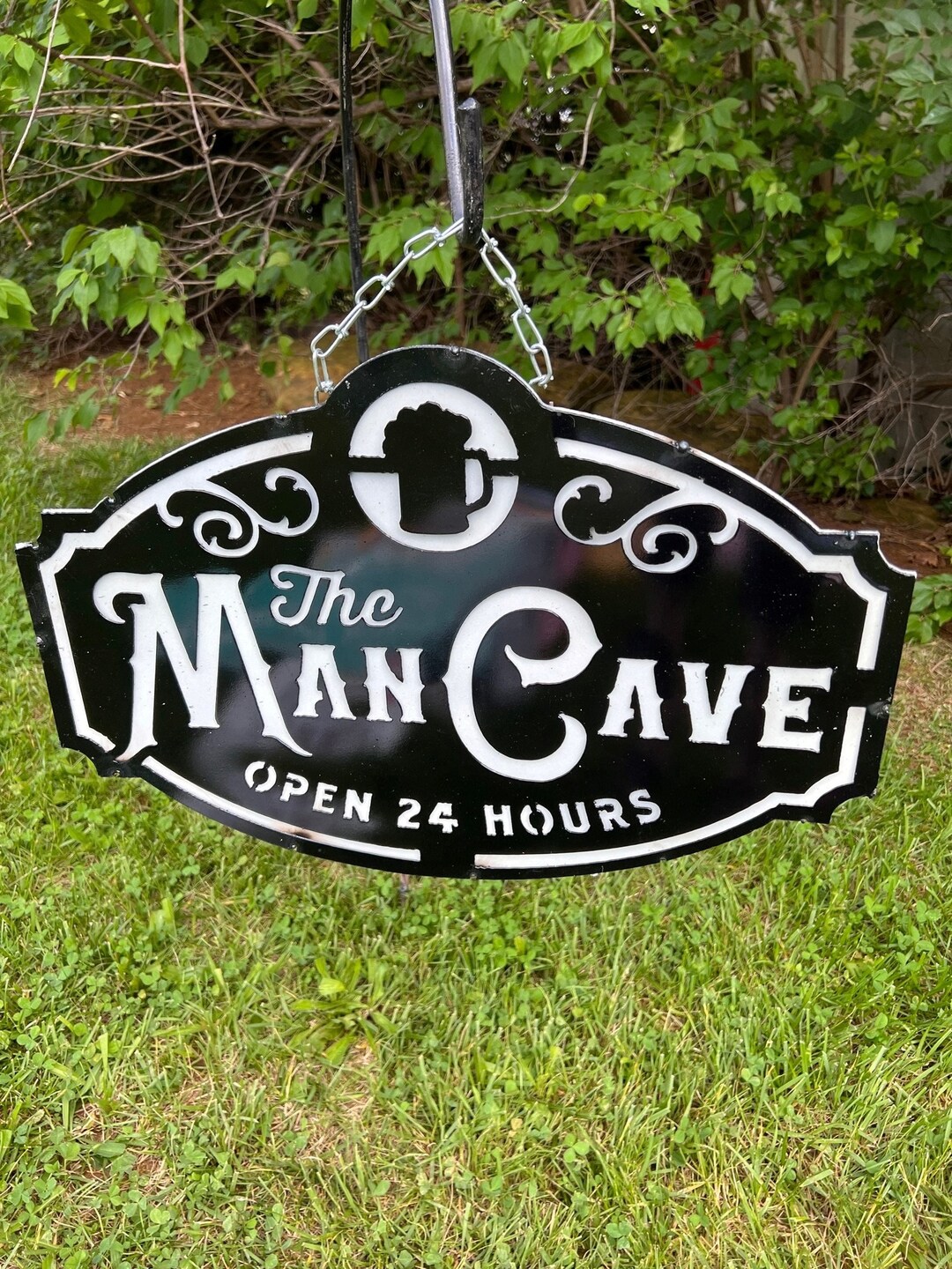 The Man Cave Open 24 Hours" Metal Sign Snarky Funny - Etsy