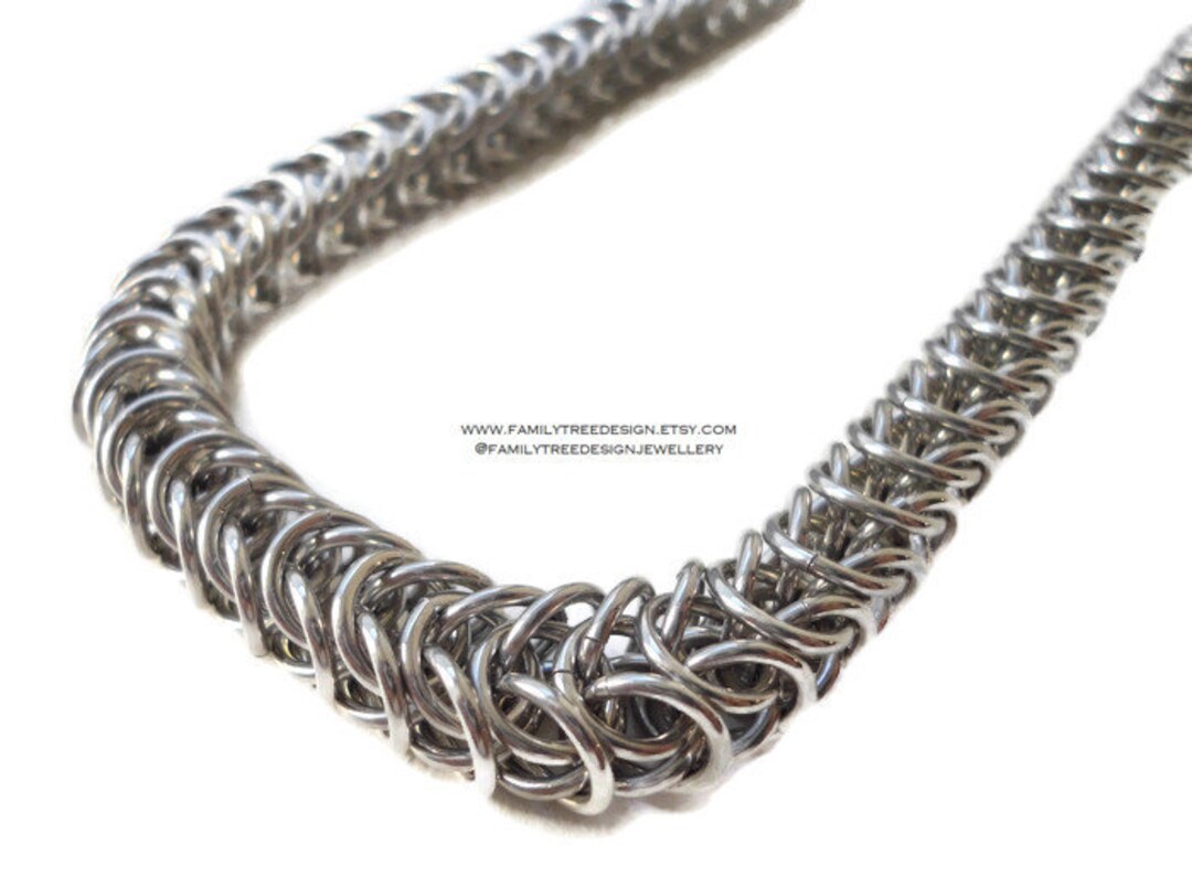 Chainmaille Necklace Box Chain - Etsy