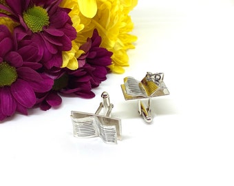 Book Cufflinks - Etsy