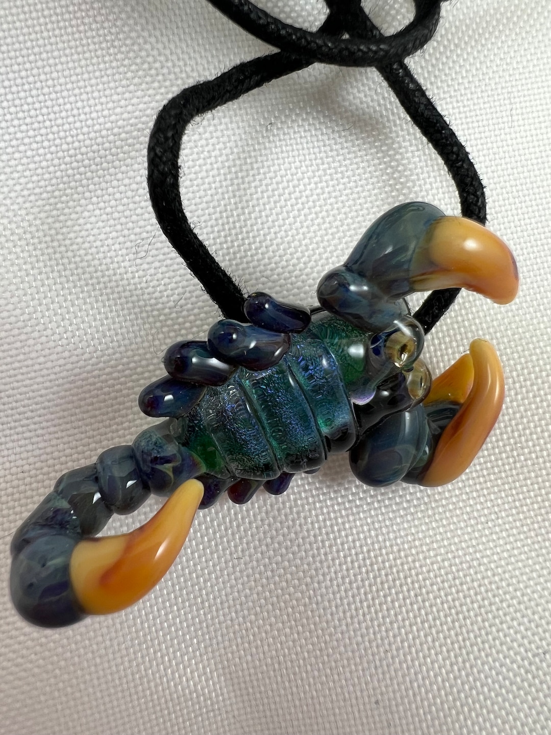 Scorpion - Glass Pendant Necklace Lampwork - Etsy