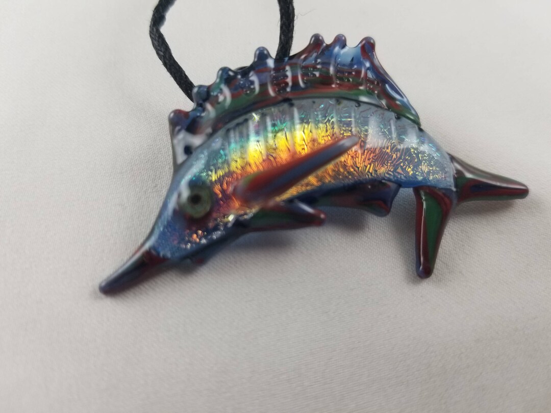 Sailfish Glass Pendant Necklace - Etsy