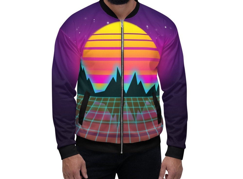 Vaporwave/synthwave Unisex Hoodie T-shirt Jacket Sweater - Etsy