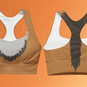 Maned Wolf Furry Sports Bra - Etsy