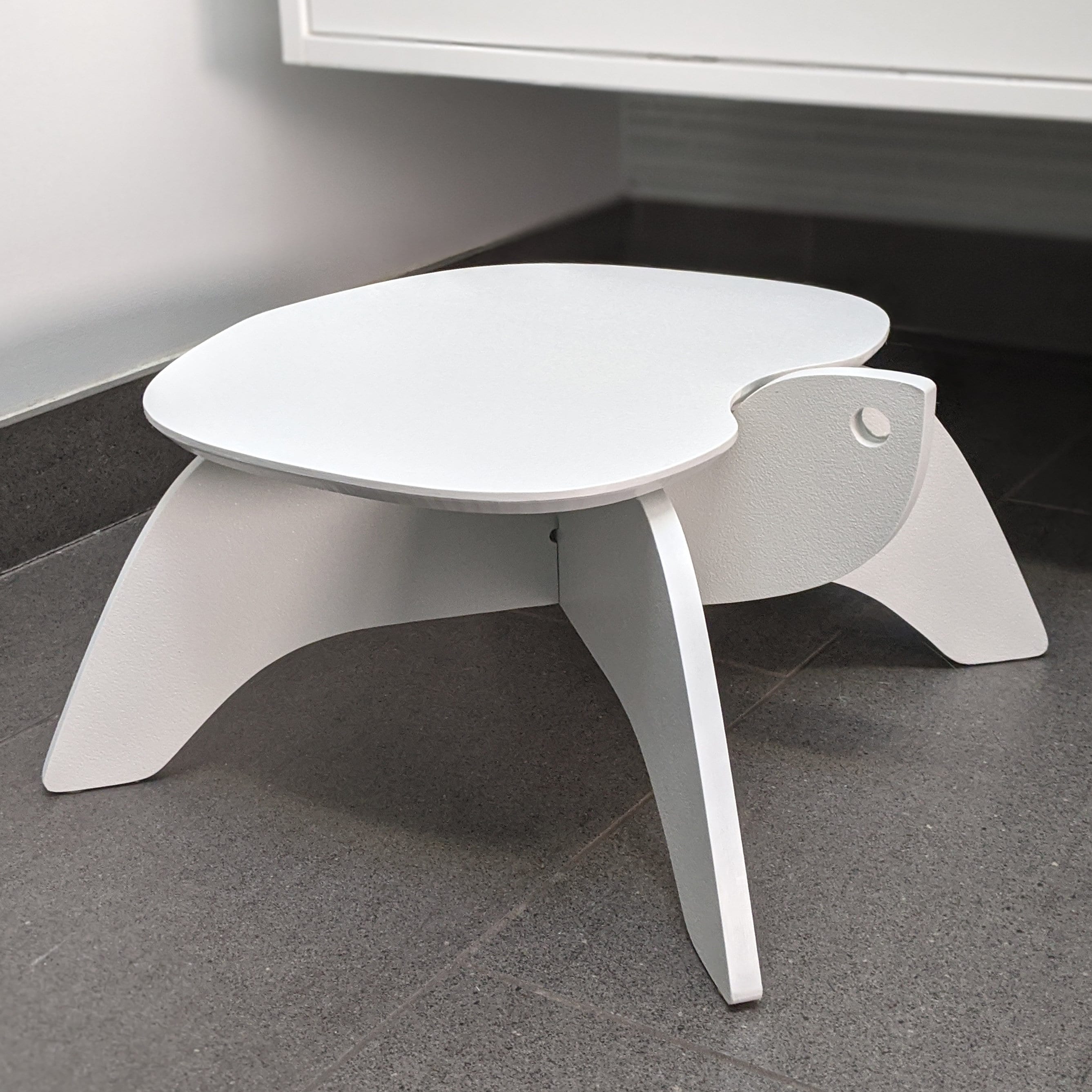 Modern Turtle Step Stool Recycled White HDPE | Etsy