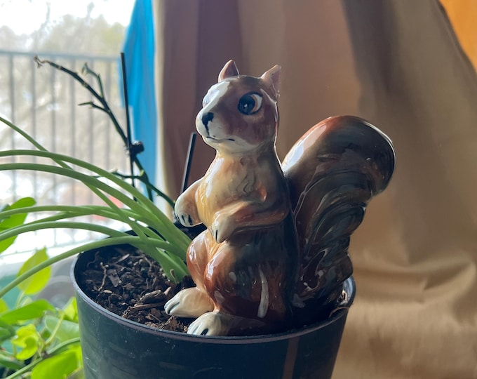 Midcentury Brown Ceramic Squirrel, Fall Decor, Vintage Ceramic Wall ...