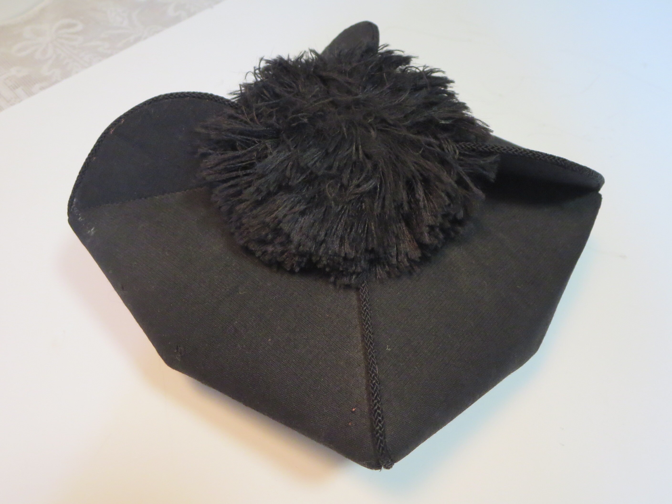 ANTIQUE BIRETTA HAT Black beret Religious Clergy hat Priest | Etsy