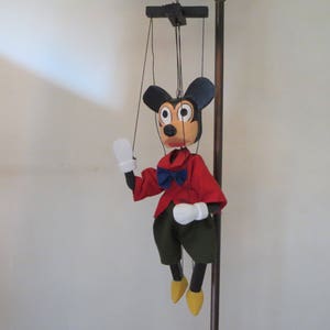 VINTAGE DISNEY PUPPET~ Wire Puppet~ Mickey Mouse~ Wooden Toy~ Walt ...