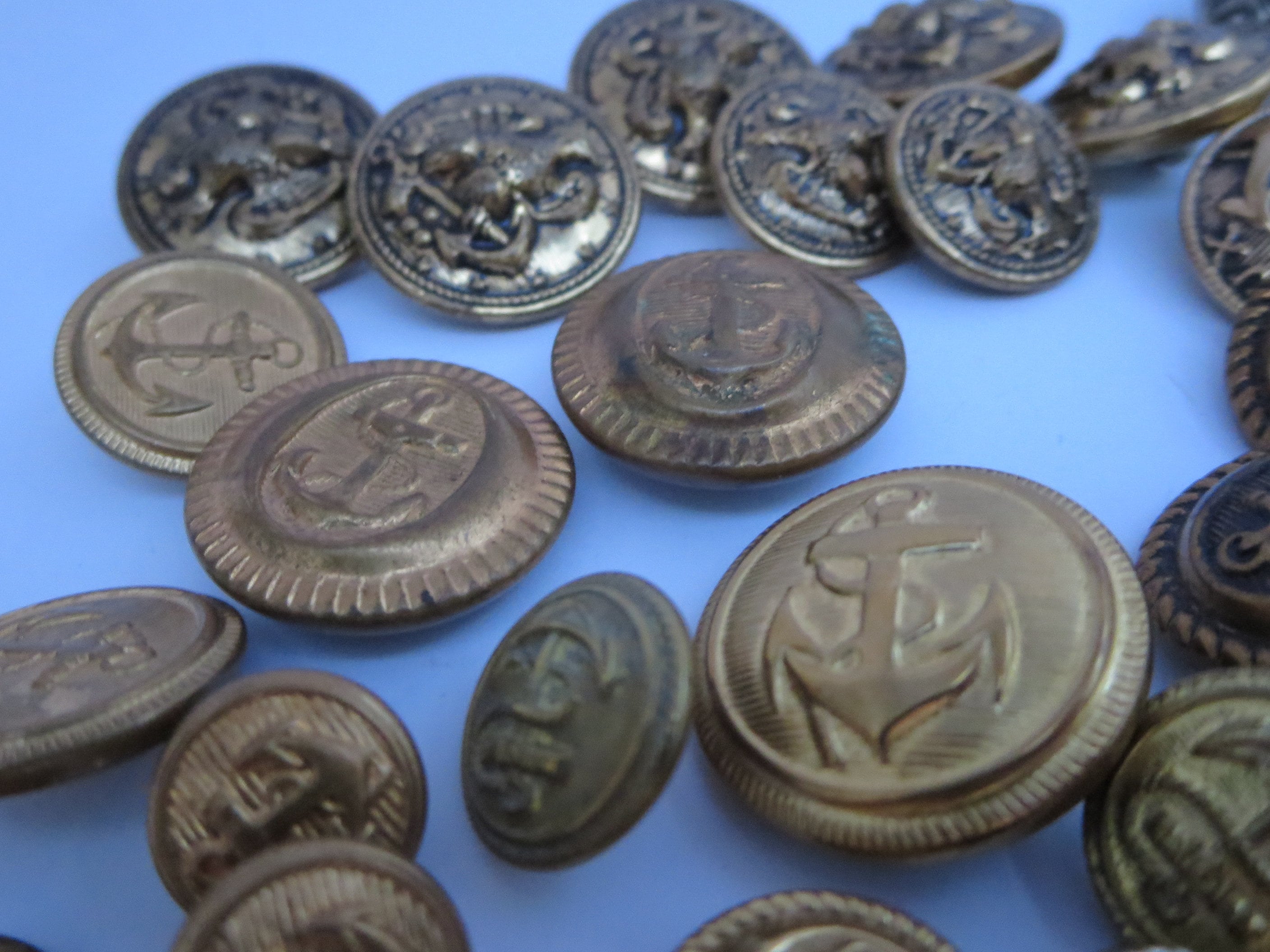 COSTUME BUTTONS SET Ancient Buttons Uniform Nautical | Etsy