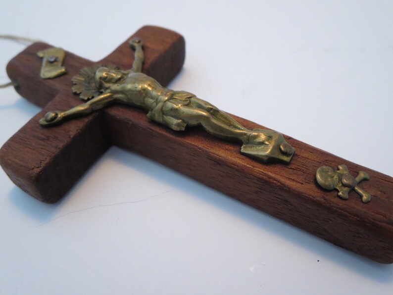 RELIGIOUS PECTORAL CROSS~ Crucifix Pendant~ Corpus Christi~ Antique ...