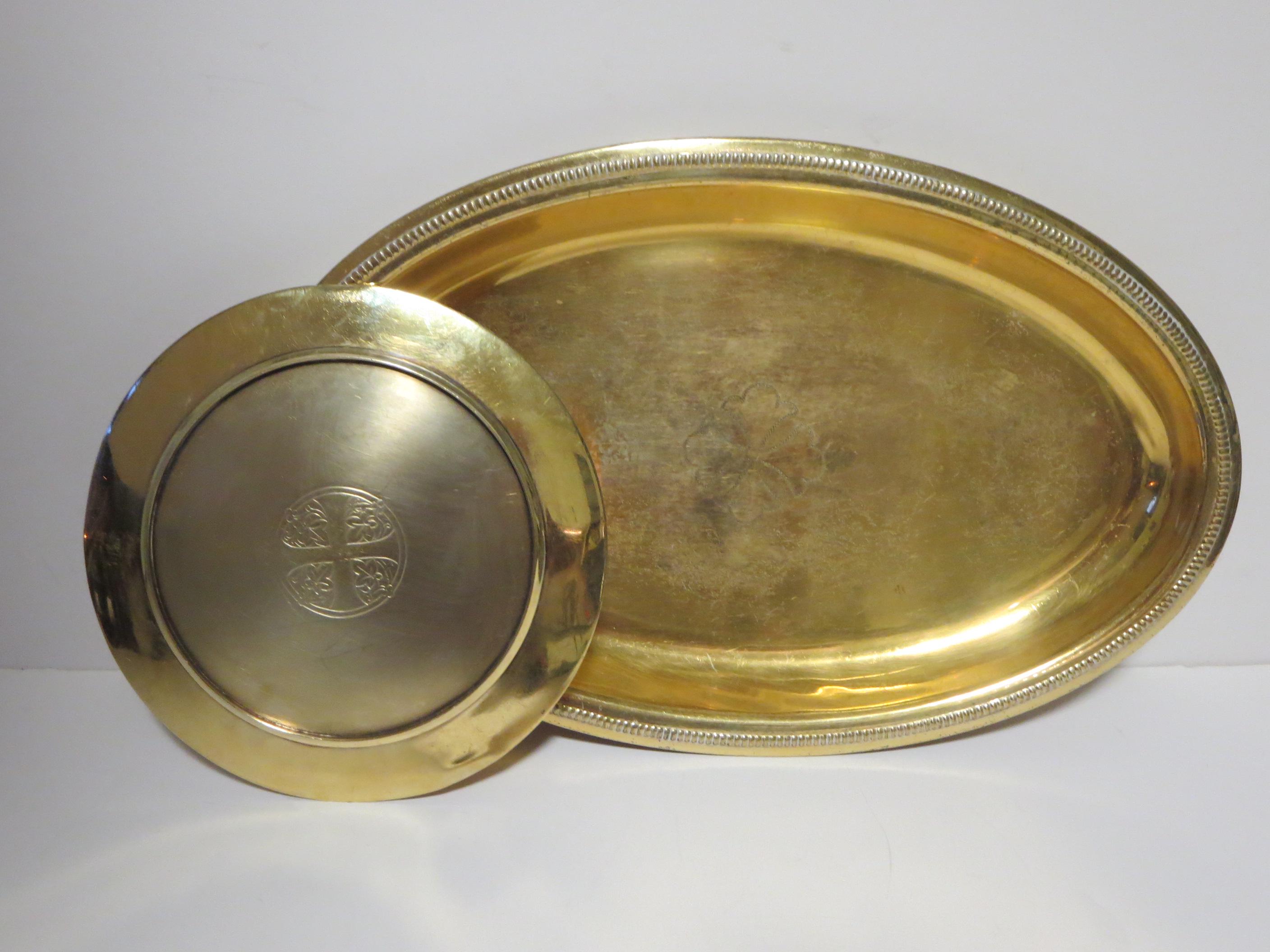 RELIGIOUS PATEN TRAY~ Mass Ritual Set~ Eucharistic Communion Plate ...