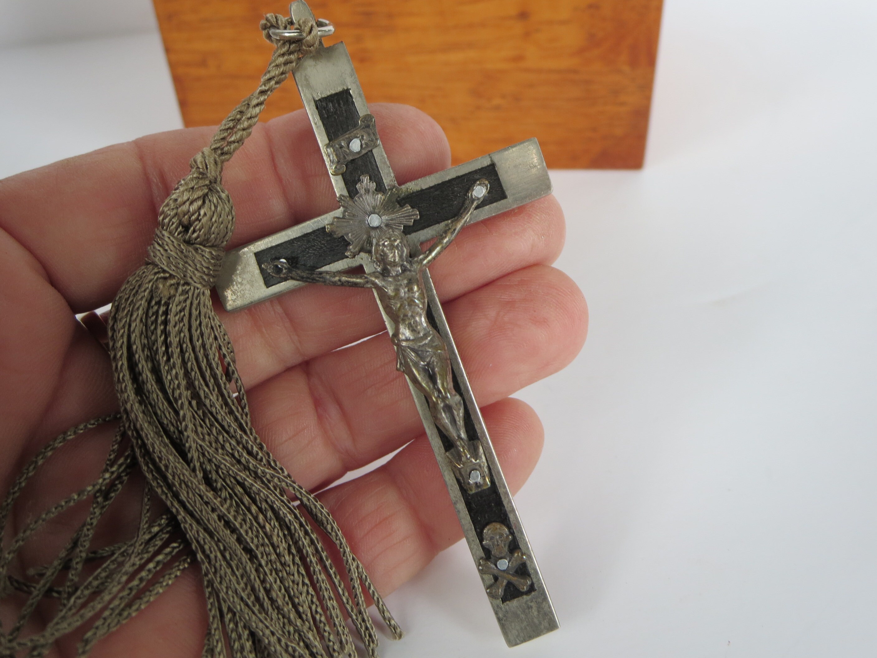 RELIGIOUS PECTORAL CROSS Crucifix Metal and Wood French - Etsy