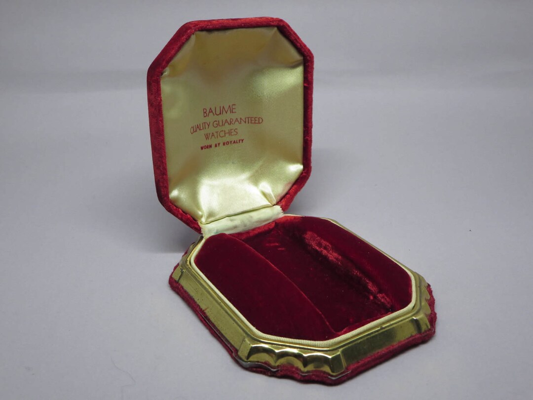 WATCH BOX DISPLAY~ Antique Watch Case~ Red Velvet Display~ Collectible ...