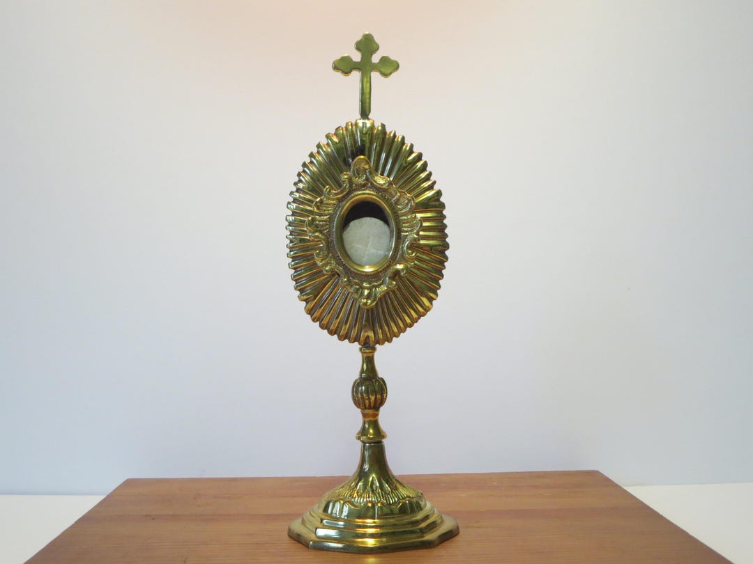 MINIATURE RELIQUARY~ Footed Relic- Small Monstrance Reliquary- Relic ...
