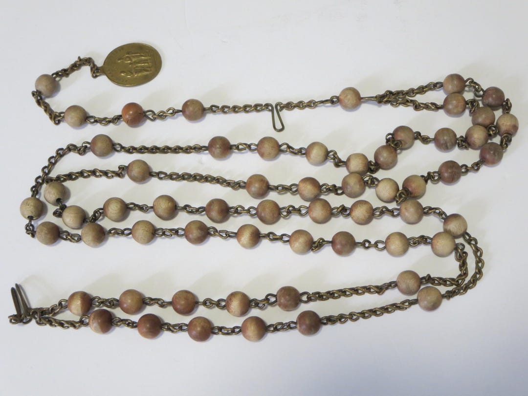 LARGE CATHOLIC ROSARY~ Waist Rosary~ Nun Belt Rosary~ Saint Medal ...