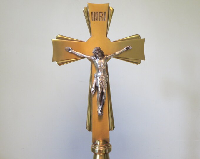STANDING ALTAR CRUCIFIX~ Liturgical Cross~ Footed Crucifix~ Corpus ...