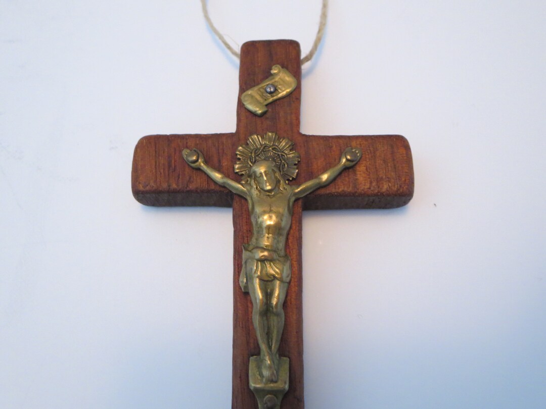 RELIGIOUS PECTORAL CROSS~ Crucifix Pendant~ Corpus Christi~ Antique ...