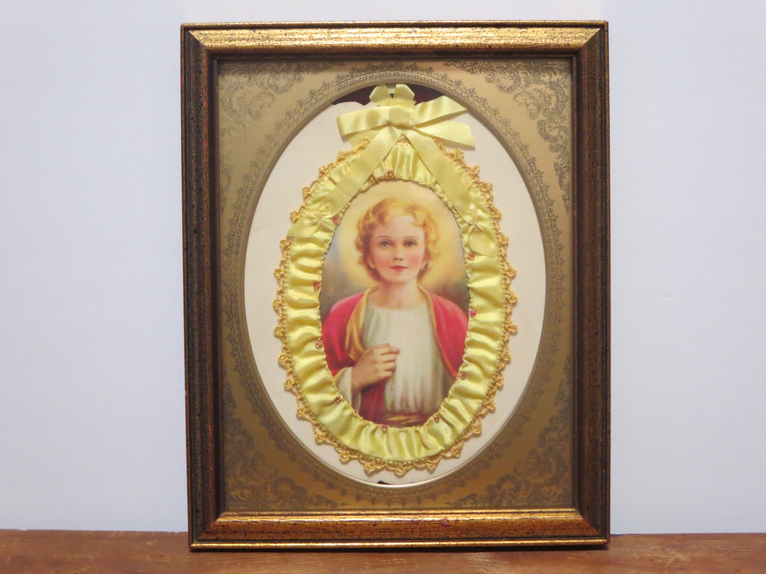 RELIGIOUS DECOR FRAME~ Jesus Infant~ Wood Frame~ Table Frame~ Home ...