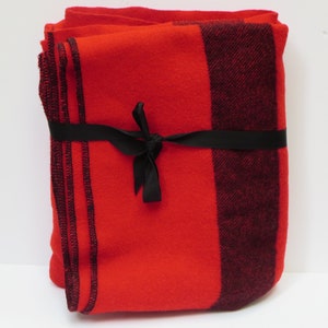 WOOL BLANKET THROW~ Red Bedding~ Pure Wool Cover~ Bedpread~ Wool Throw ...