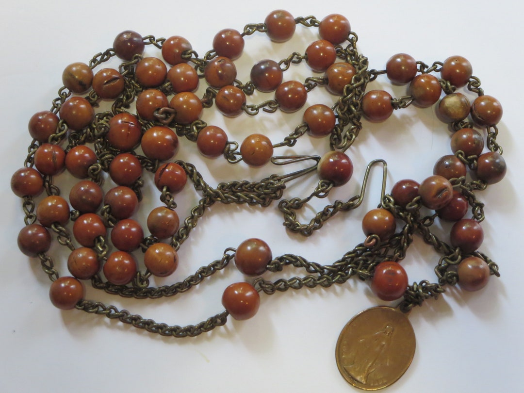 LARGE CATHOLIC ROSARY Waist Rosary Nun Belt Rosary Saint Medal Religion ...