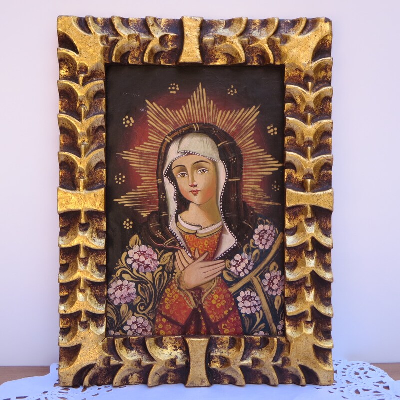 Virgin Mary Oil Painting - Etsy