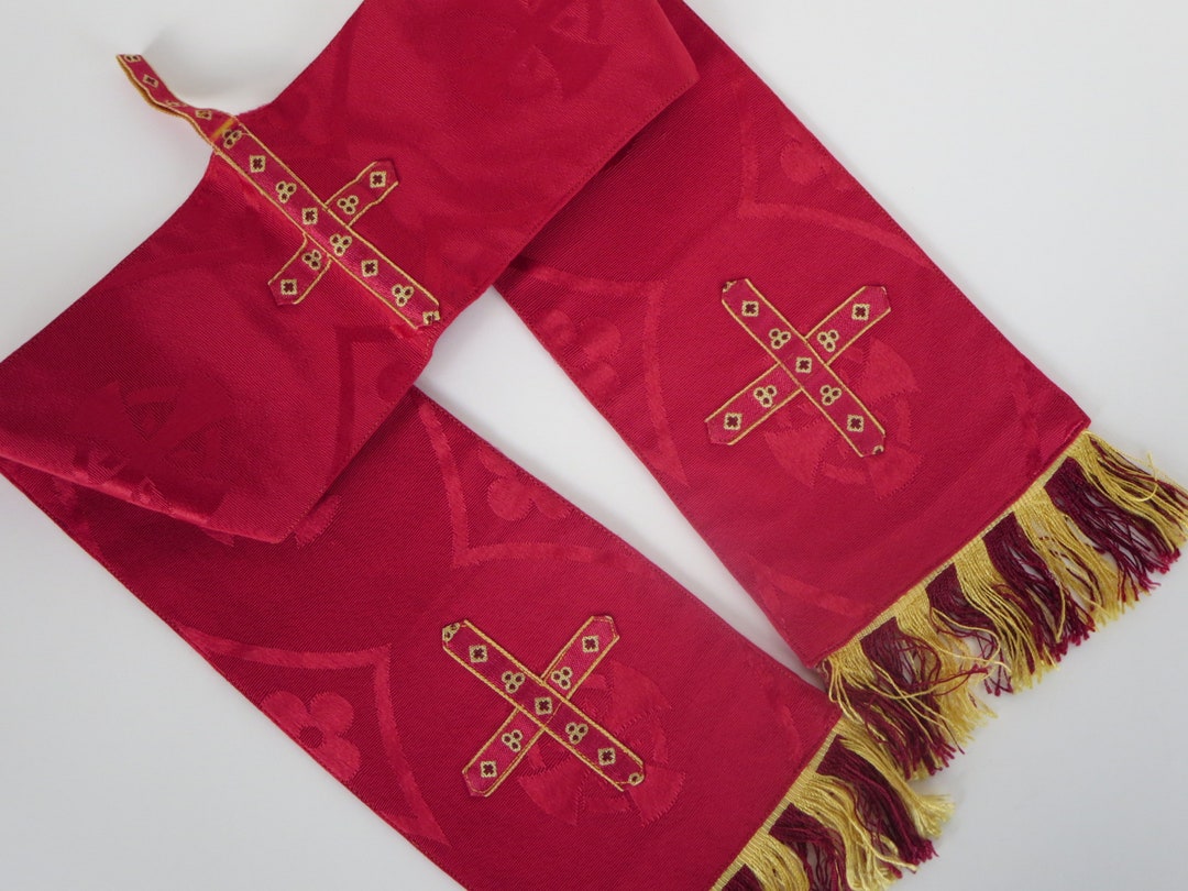 RELIGIOUS CLERGY STOLE~ Church Veil~ Clergy Priest Vestment~ Silk ...