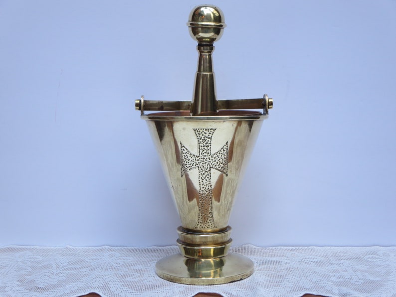 HOLY WATER BUCKET Antique French Religious Stoup Blessing | Etsy