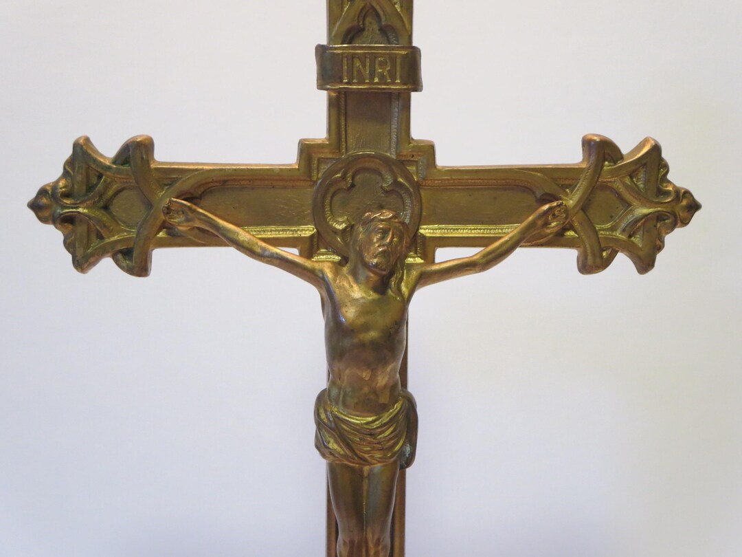 STANDING ALTAR CRUCIFIX Corpus Christi Catholic Cross Footed Crucifix ...