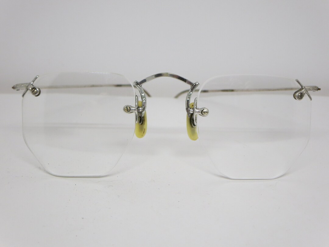 ANTIQUE EYEGLASSES Eyeglasses Frame Optical Eyeglasses Eyewear Rimless ...