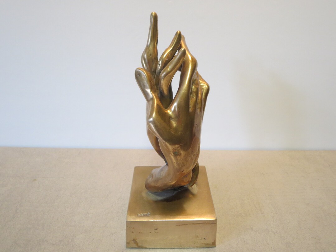BRONZE SCULPTURE Lohé Artist Man and Woman Hand Modern Art Art ...
