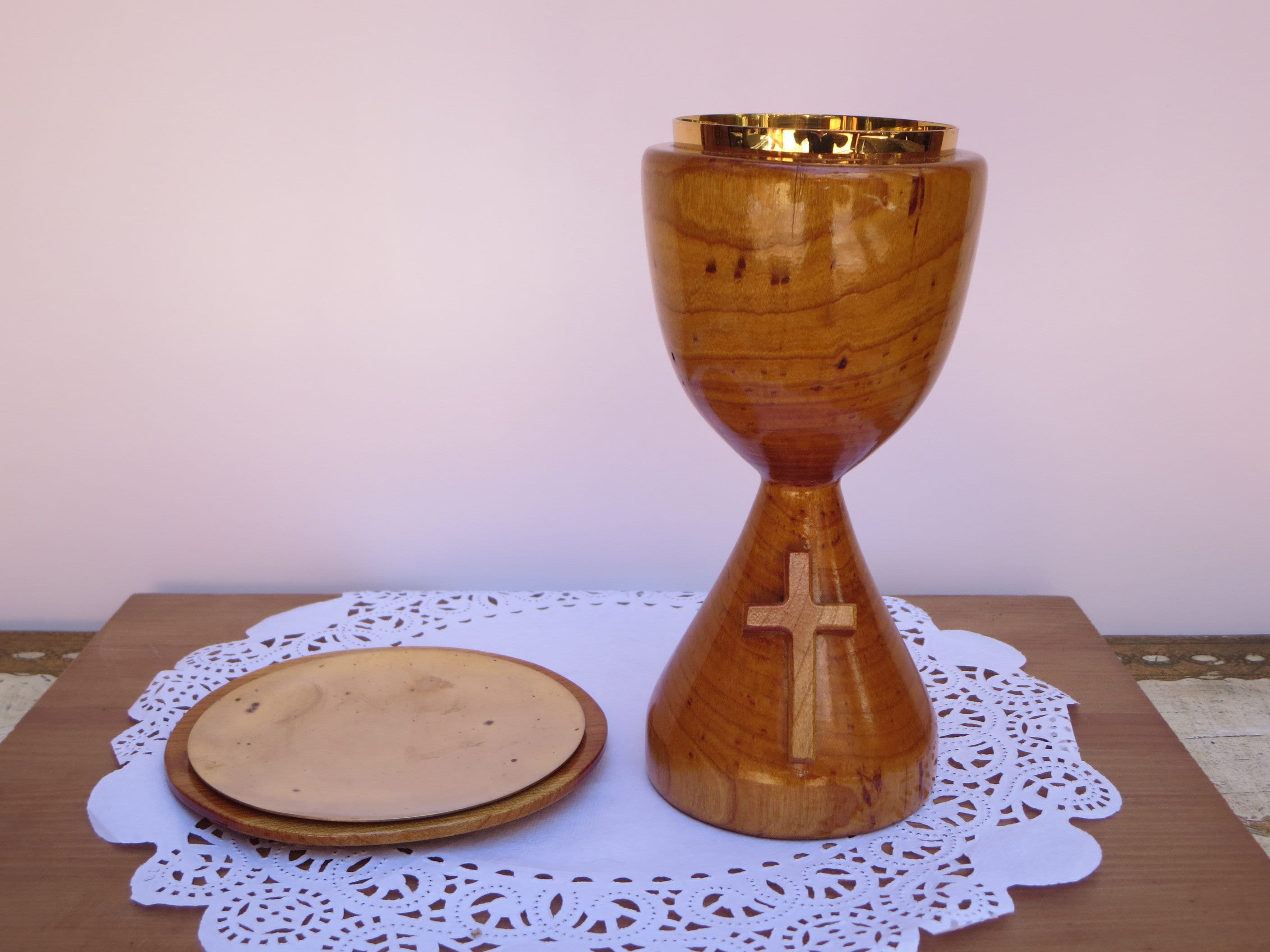 Chalice And Paten On Altar