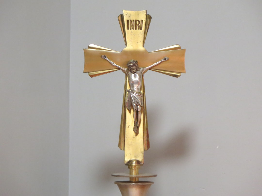 STANDING ALTAR CRUCIFIX~ Catholic Cross~ Footed Crucifix~ Corpus ...
