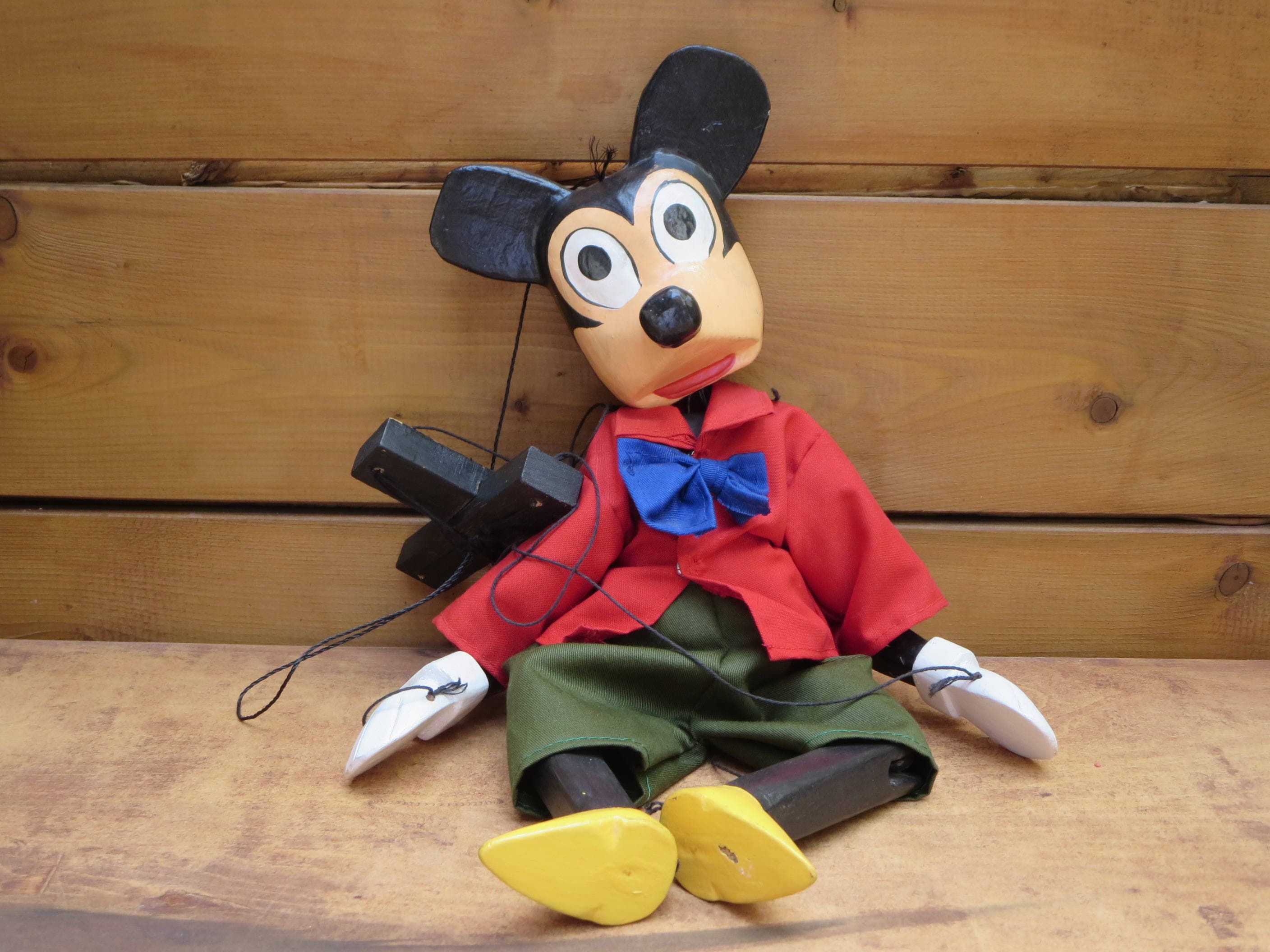 WALT DISNEY PUPPET~ Vintage Wire Puppet~ Mickey Mouse~ Wooden Toy ...