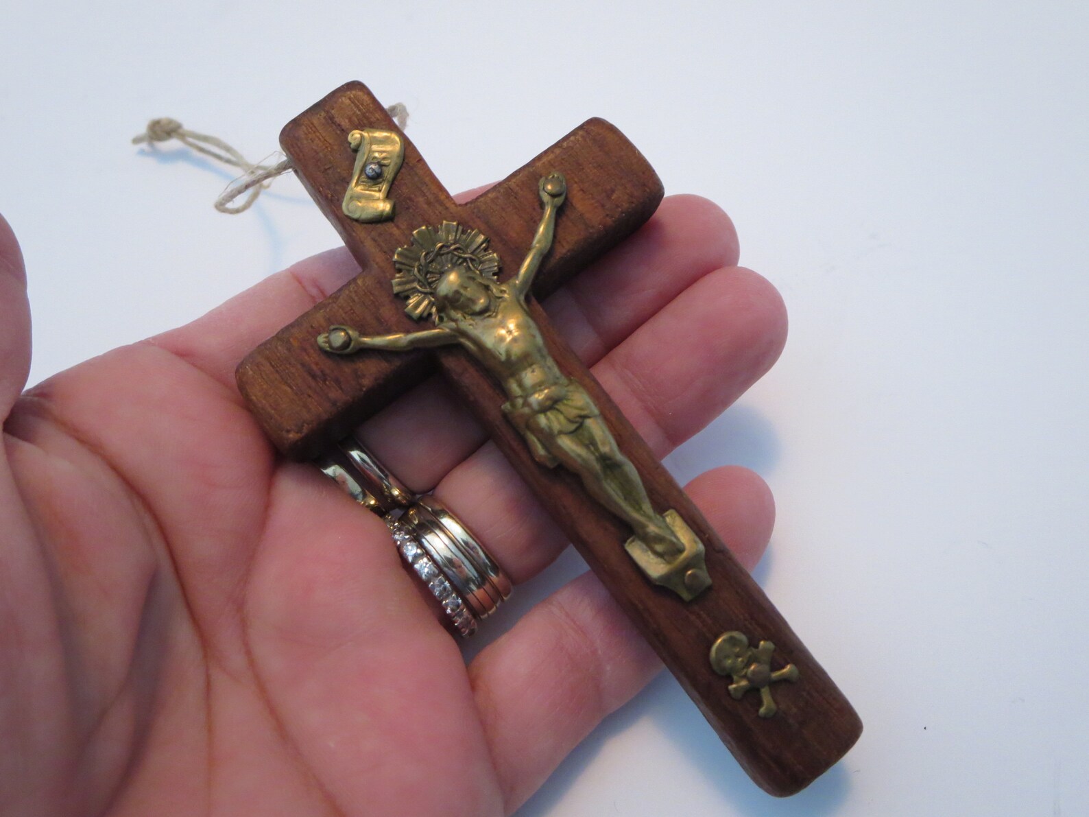 RELIGIOUS PECTORAL CROSS~ Crucifix Pendant~ Corpus Christi~ Antique ...