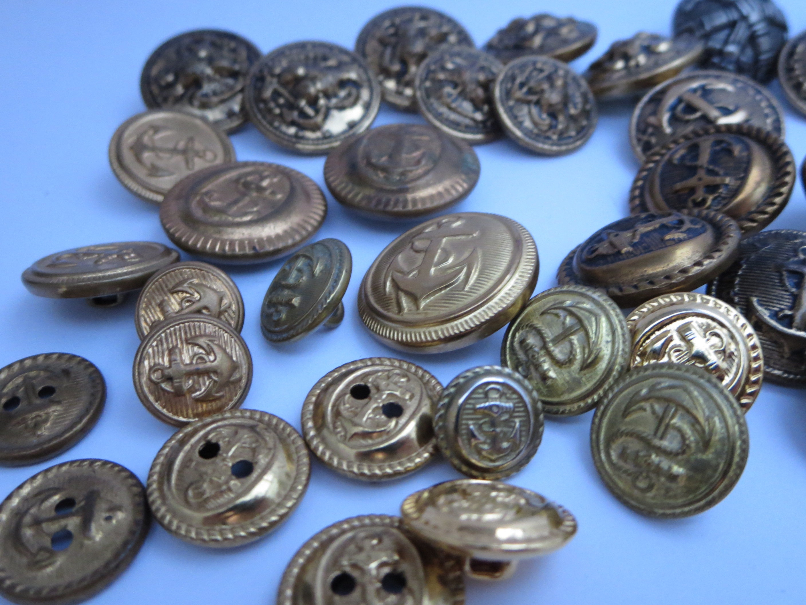 COSTUME BUTTONS SET Ancient Buttons Uniform Nautical | Etsy