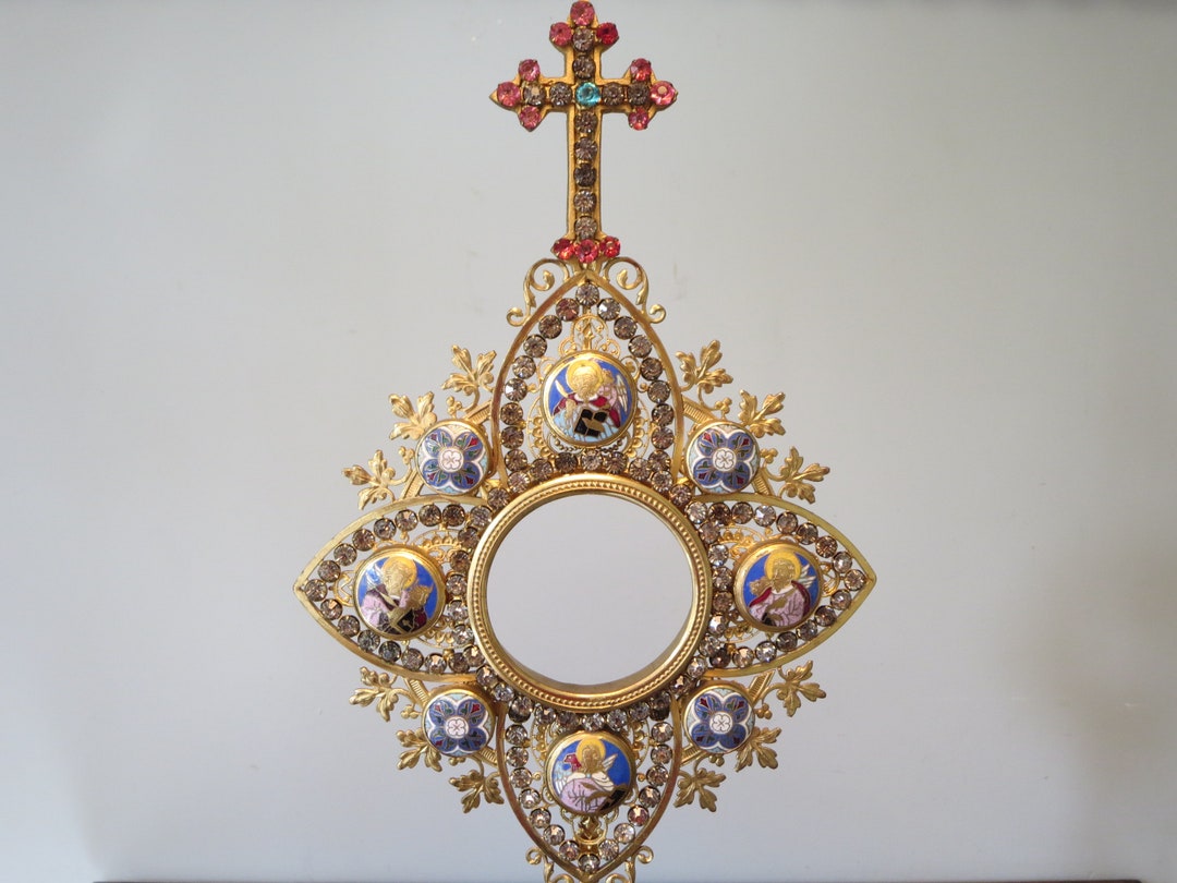SACRED ART MONSTRANCE French Altar Standing Cross Crucifix - Etsy